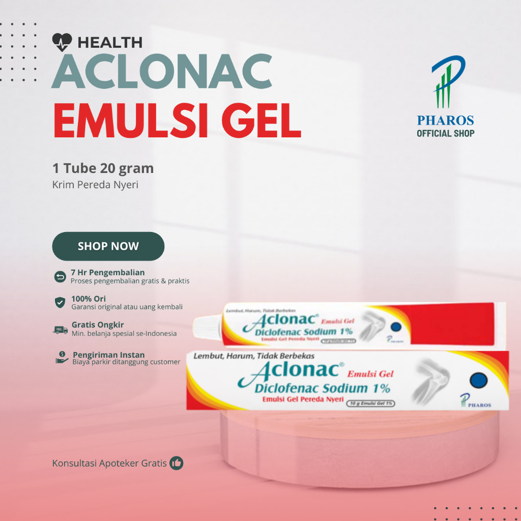 Jual Aclonac Emulsi Gel 20g / Aclonac / Nyeri Otot / Nyeri Sendi ...