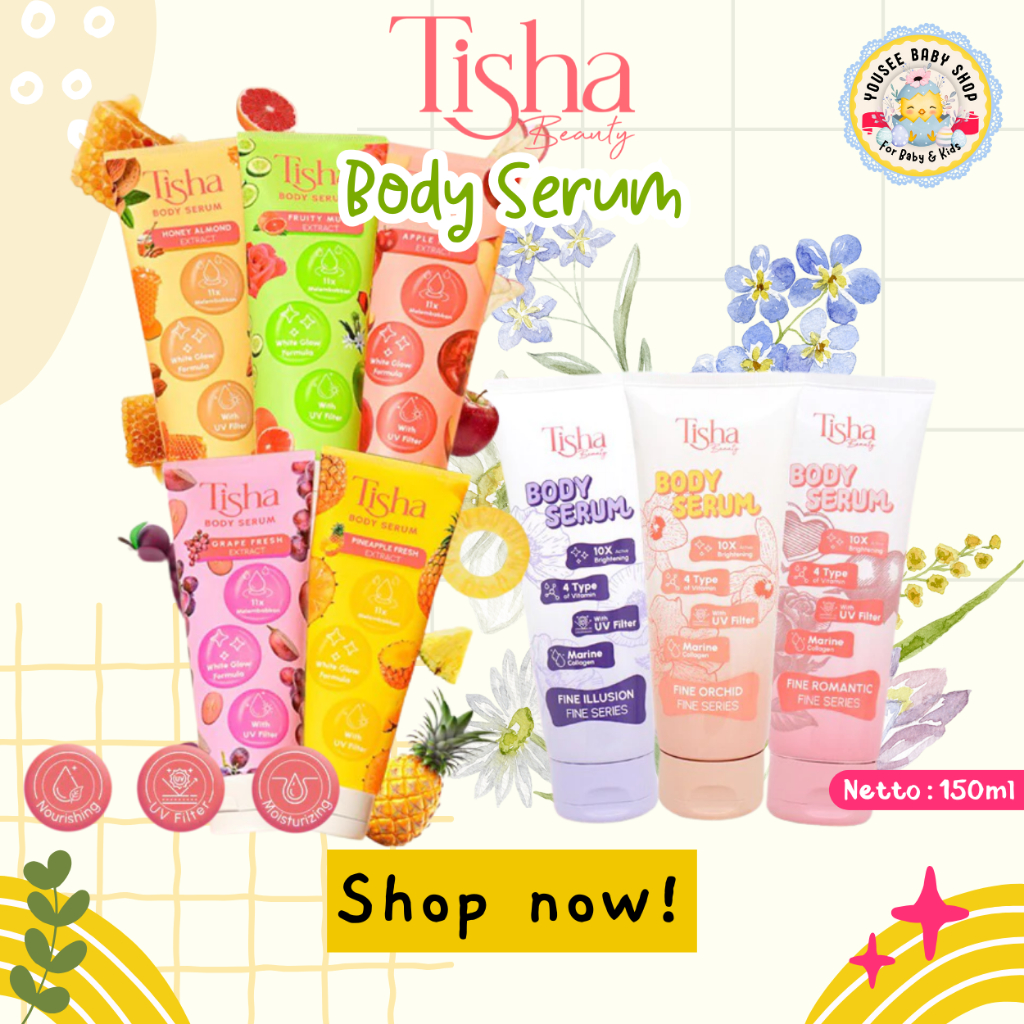 Jual Tisha Body Serum Fine Series Body Care 10x Brightening 150ml with ...