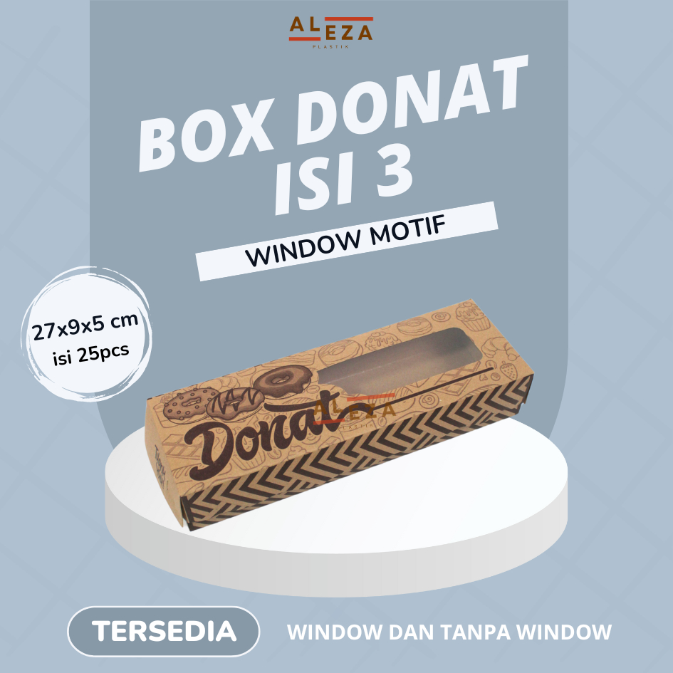 Jual Box Donat isi 3 Window | Dus Donat isi 3 Jendela | Dus Makanan ...