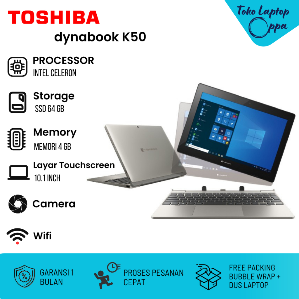 Jual Laptop tablet 2 in 1 Toshiba dynabook k50 | Shopee Indonesia