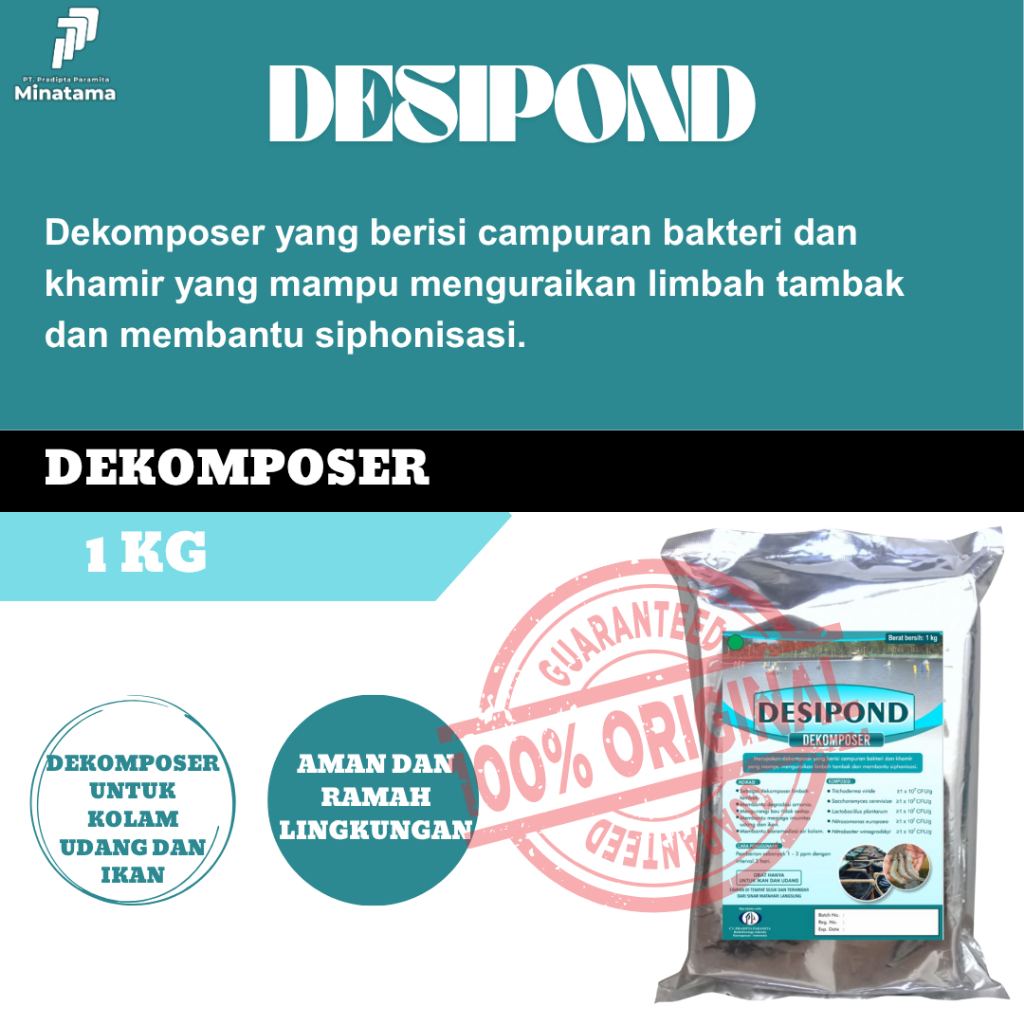 Jual Dekomposer campuran bakteri dan khamir untuk pengurai limbah kolam ...