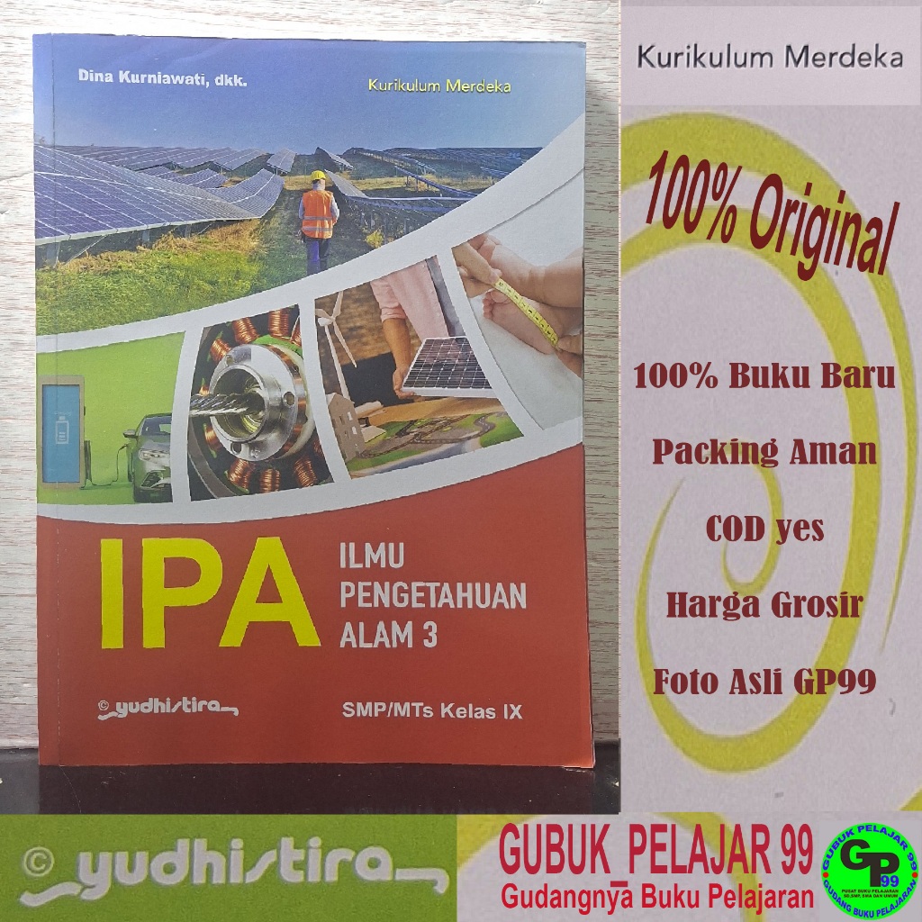 Jual ILMU PENGETAHUAN ALAM (IPA) 3 Kelas 9/IX Untuk SMP/MTs KURIKULUM ...