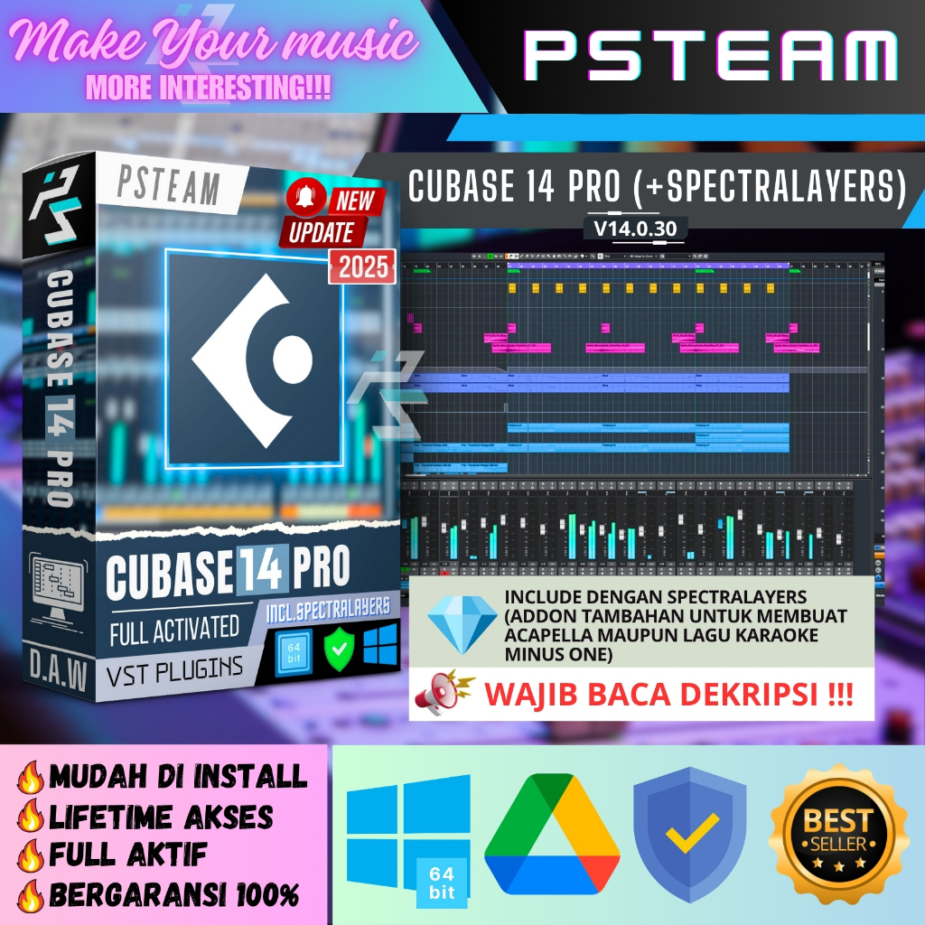 Jual CUBASE 14 PRO v14.0.30 [ FULL VERSION | FULL ACTIVATED ] | Shopee Indonesia