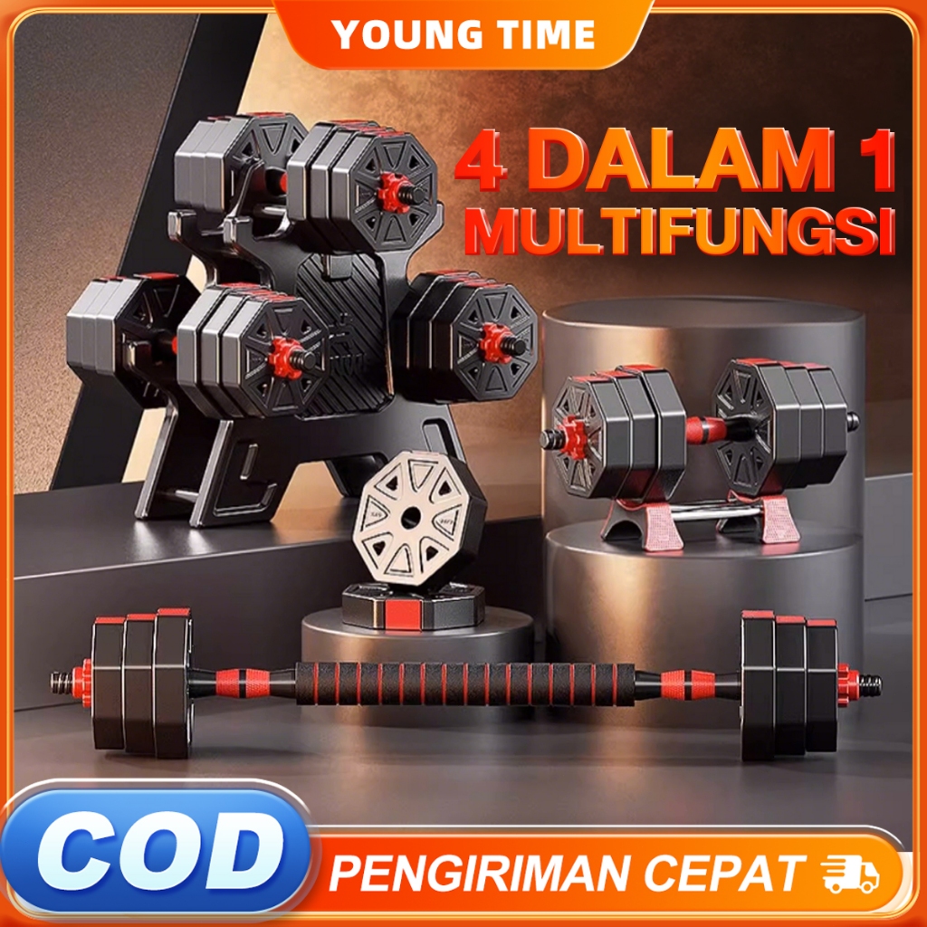 Jual Dumbell Set 30kg/40KG Barbel 4 in1 PVC Alat Olahraga Angkat Besi | Shopee Indonesia