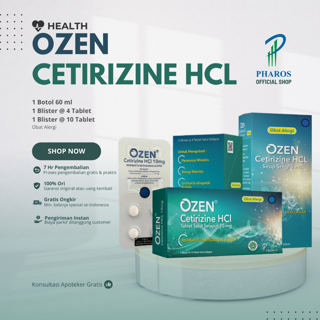 Jual Ozen Tablet 10mg / 1 Blister @ 4 Tablet / 1 Blister @10 Tablet ...