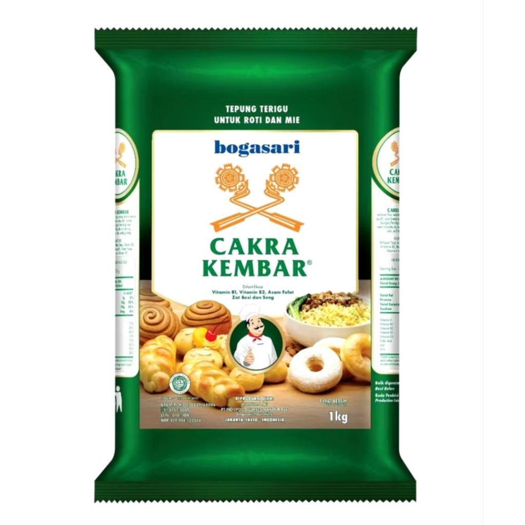 Jual Tepung Terigu Cakra Kembar 1kg (GRATIS SENDOK) | Shopee Indonesia