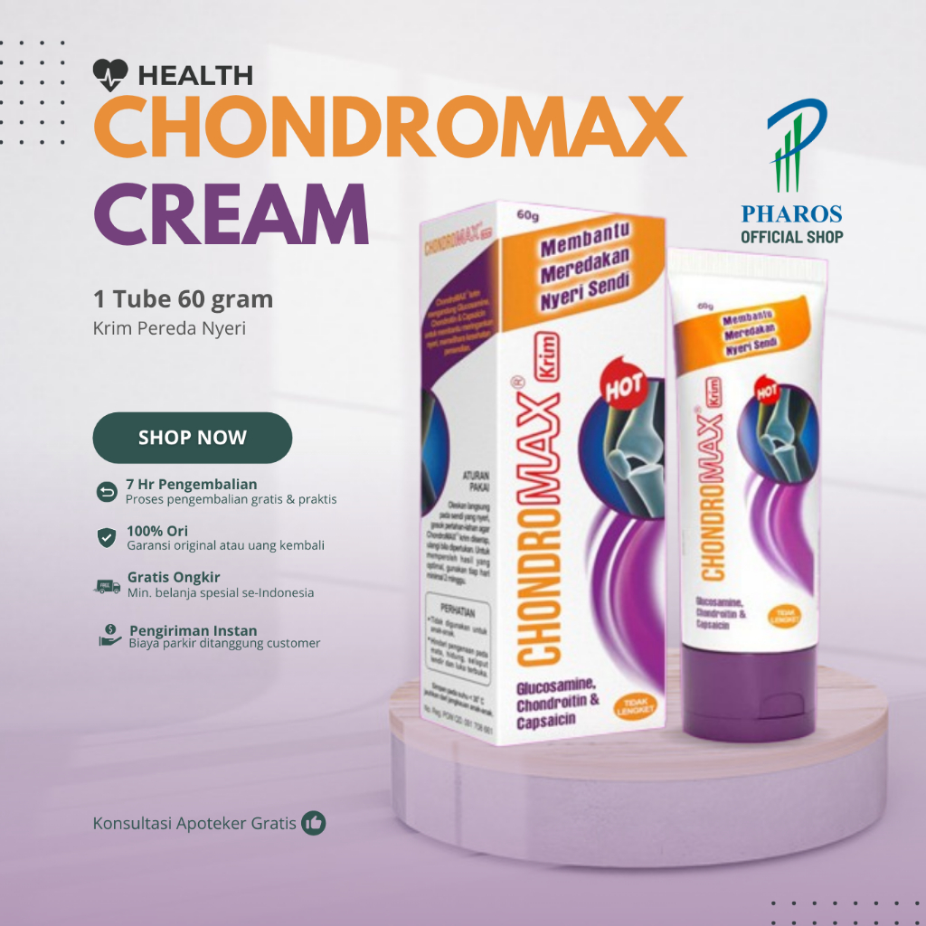 Jual Chondromax Krim Hot 60 gram - Pereda Nyeri Sendi | Shopee Indonesia