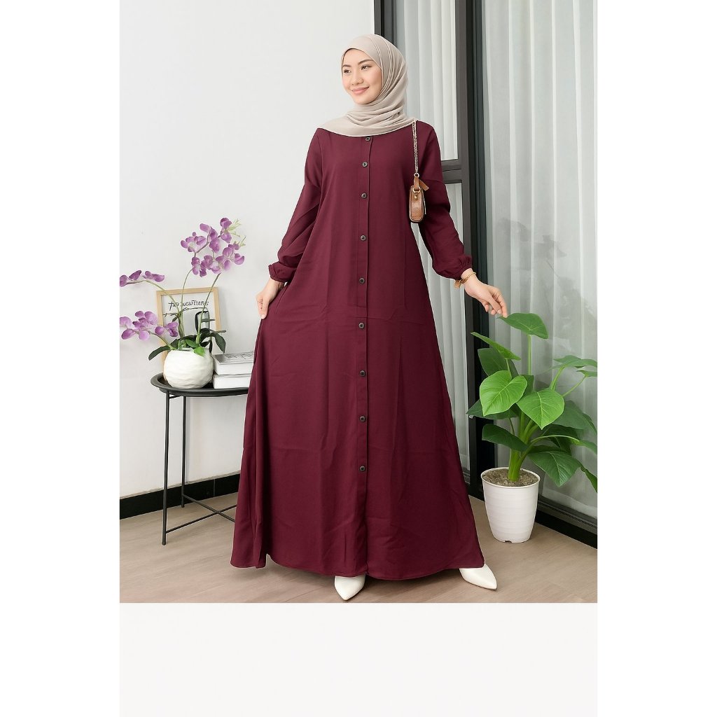 Jual Gamis Harian Twill Polos Premium Adem | Busui & Wudhu Friendly ...