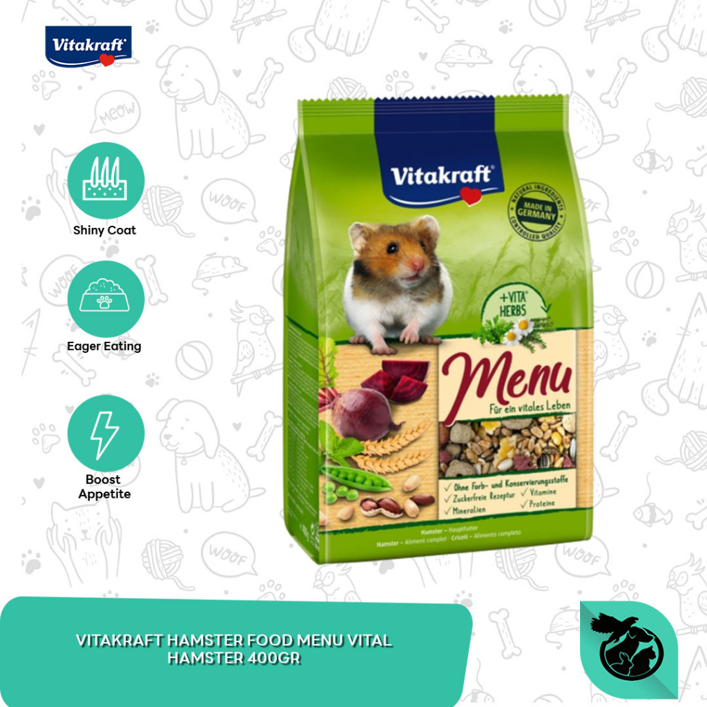 Jual Vitakraft Hamster Food Menu Vital Makanan Hamster 400 Gram ...