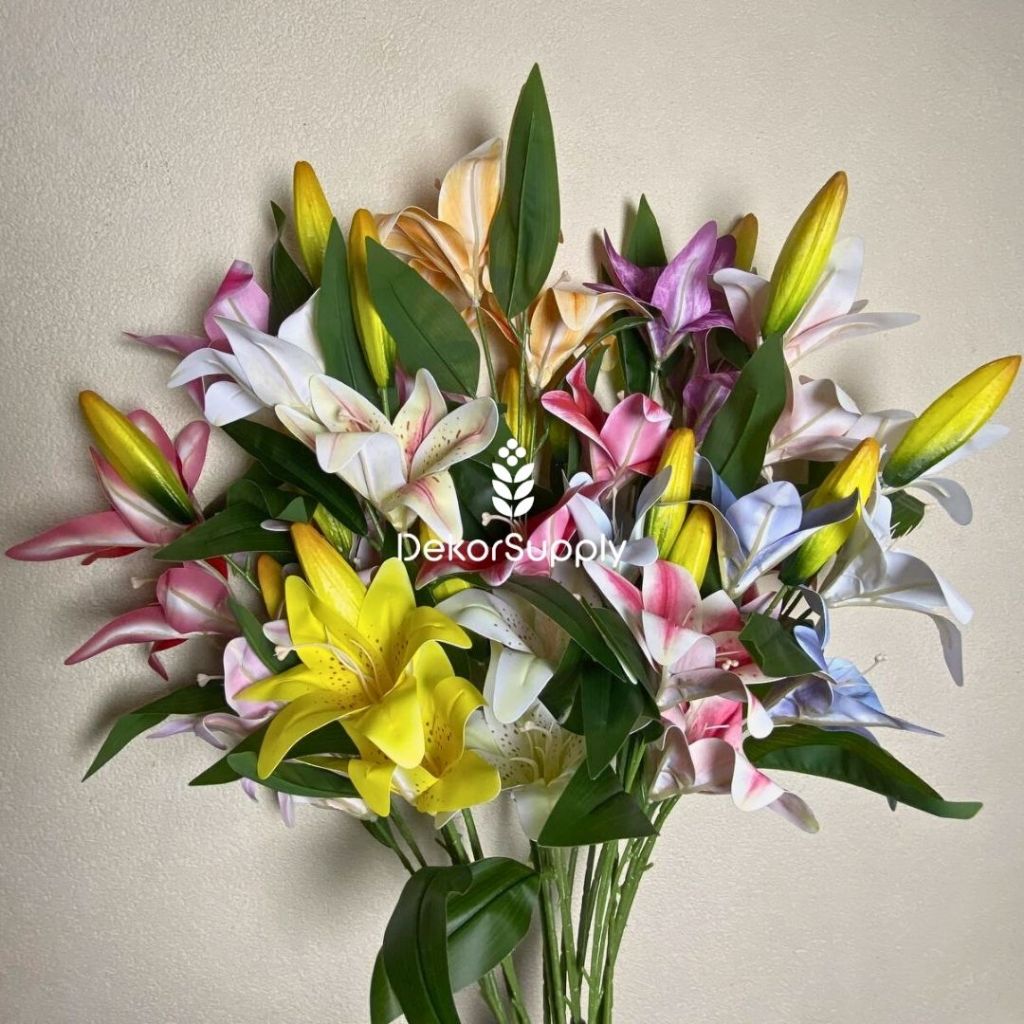 Jual Bunga Lily Latex Premium Bunga Artificial Lily Terompet Bunga ...