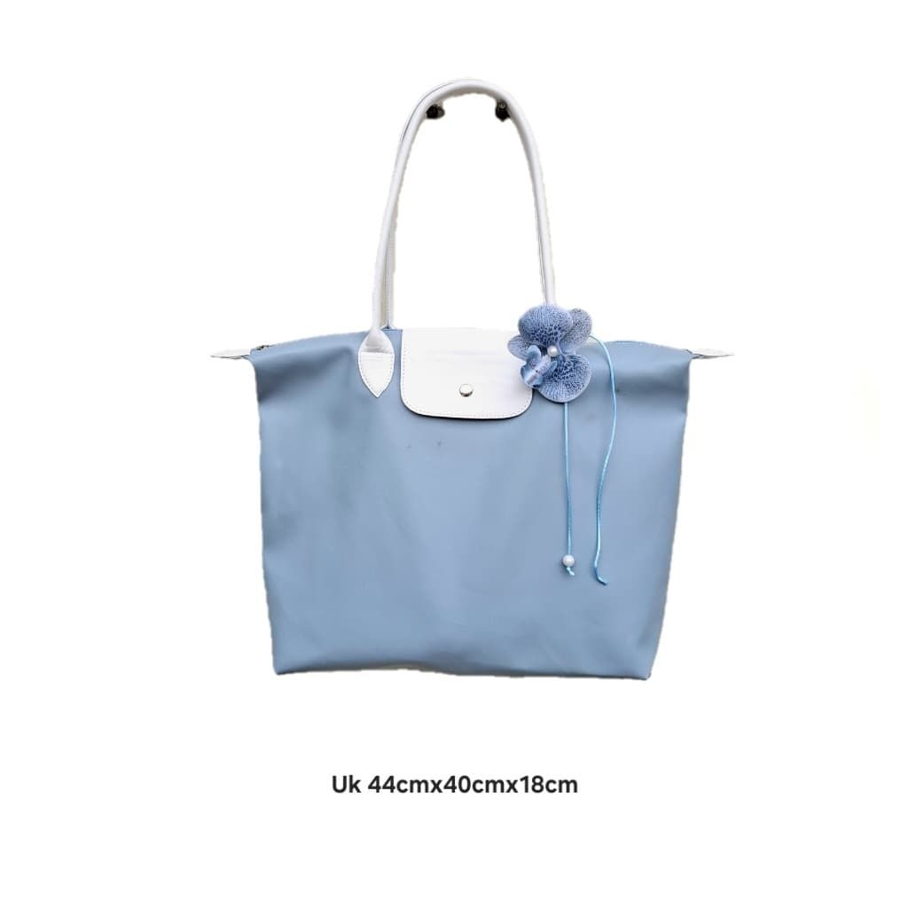 Jual Tas totebag nylon / totebag nylon biru / tas biru / tas wanita ...