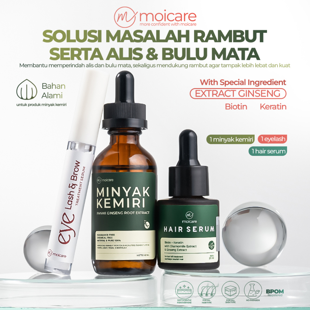 Jual Moicare Special Bundling 3 PCS - Paket Hair Growth Serum Minyak ...