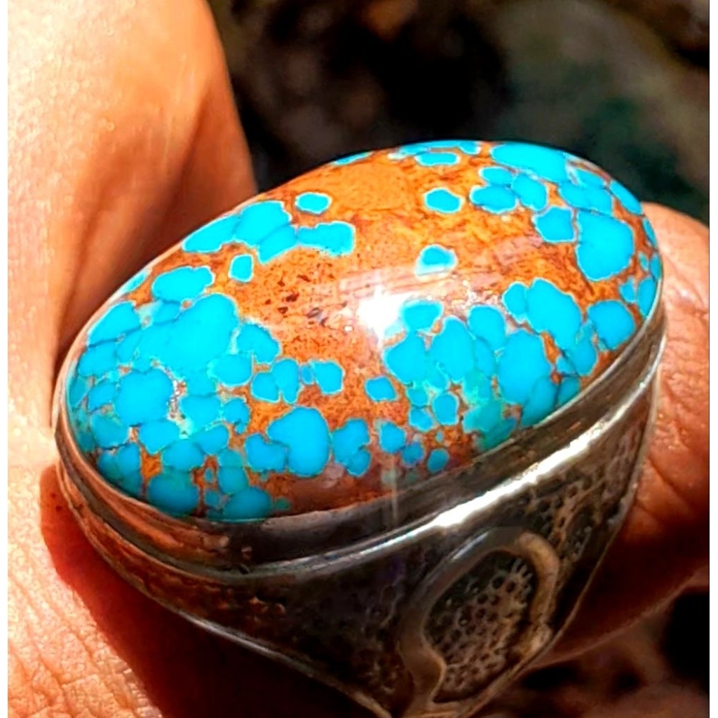 Jual Pirus Persia gradasi Royal Blue ceplok kuro urat emas HQ ring ...