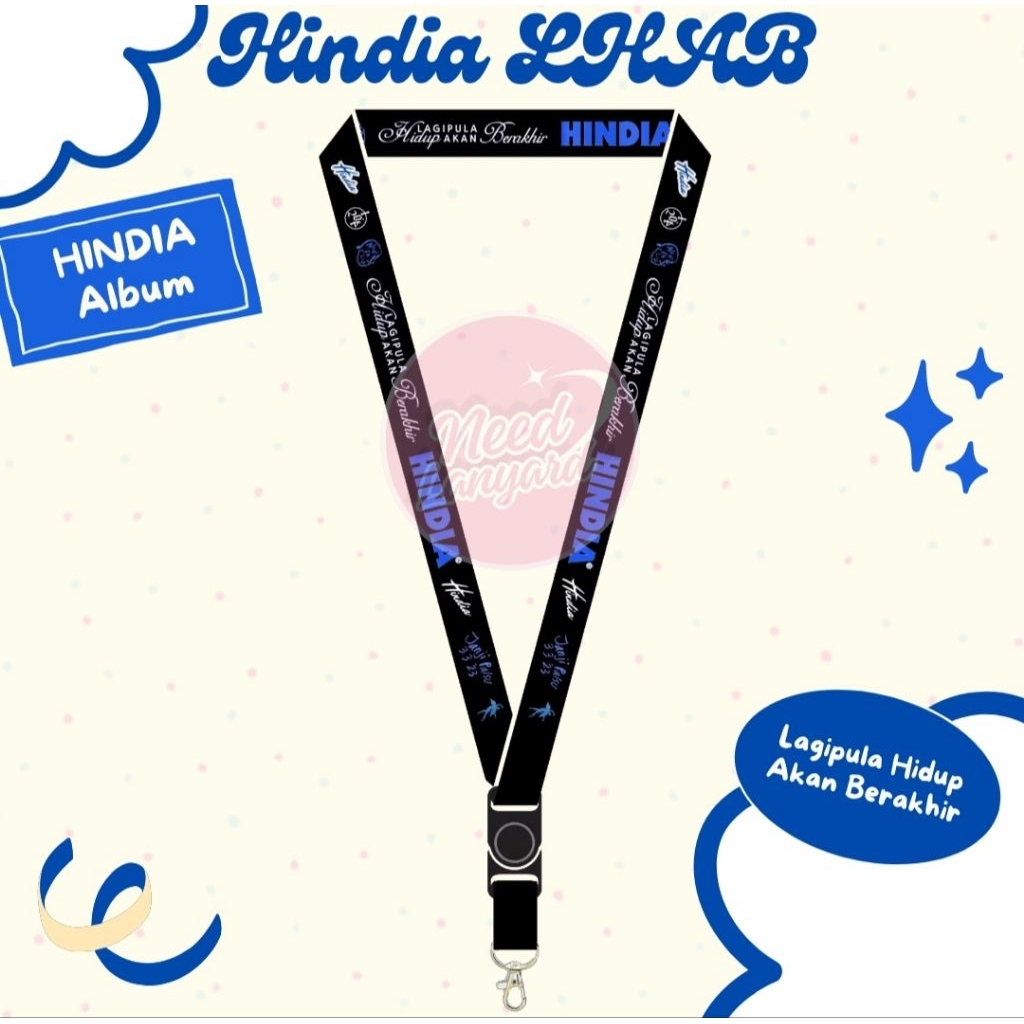 Jual LANYARD HINDIA/TALI LANYARD/GANTUNGAN HP HINDIA/GANTUNGAN KUNCI ...