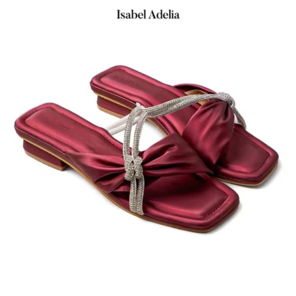 Jual Isabel Adelia VIOLA RED Heels Sepatu Kondangan Wisuda Slip On ...