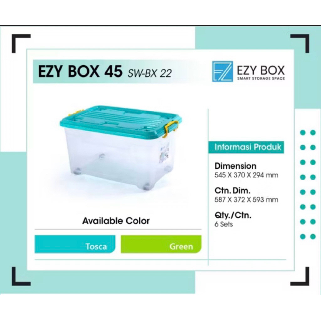 Jual Ezy Box CB 45 Container Box Dengan Roda Kapasitas 45 Liter ...