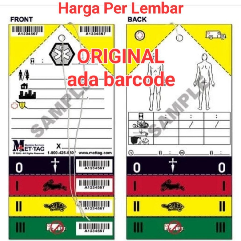 Jual Emergency Triage Triase Tag Original | Shopee Indonesia