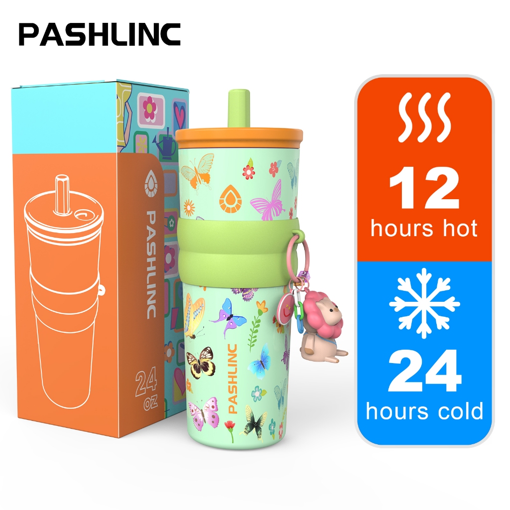 Jual PASHLINC Tumbler Portable 316 Stainless dengan Tutup 710mL Thermos Cup Vacuum Insulated ...
