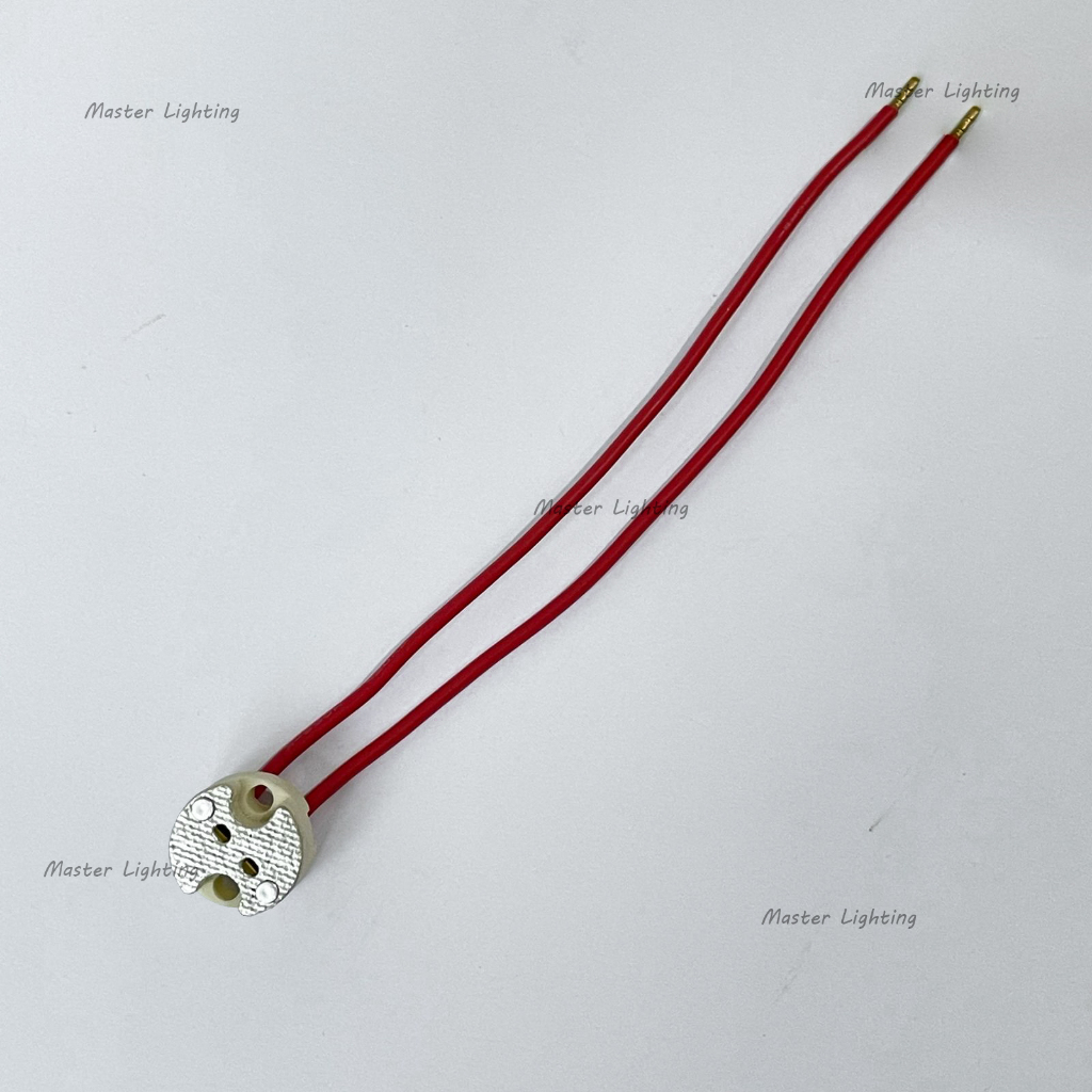 Jual Fiting halogen Italy MR16 / G4 socket soket kaki tusuk kabel merah ...