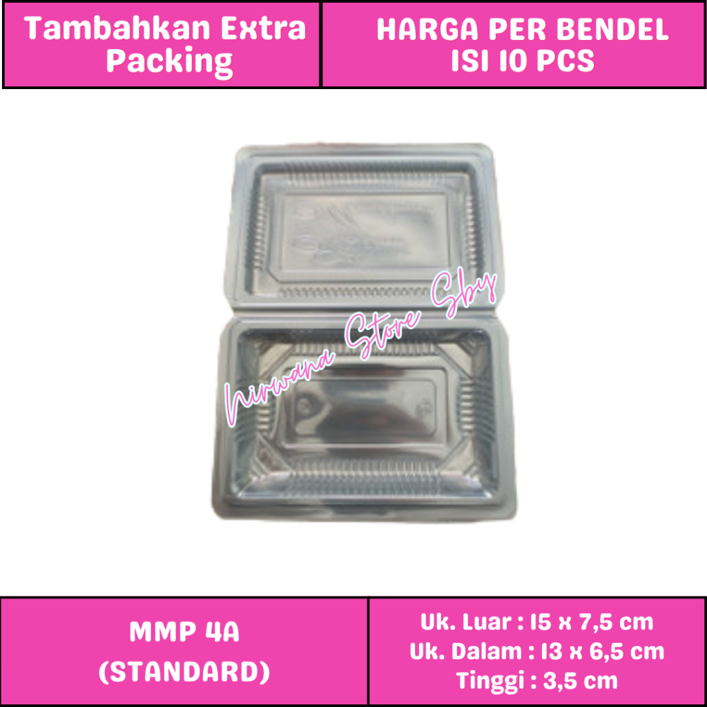 Jual (10 PCS) Mika 4A Standard | 13x6,5x3,5 cm | Mika Kue / Mika Nasi ...