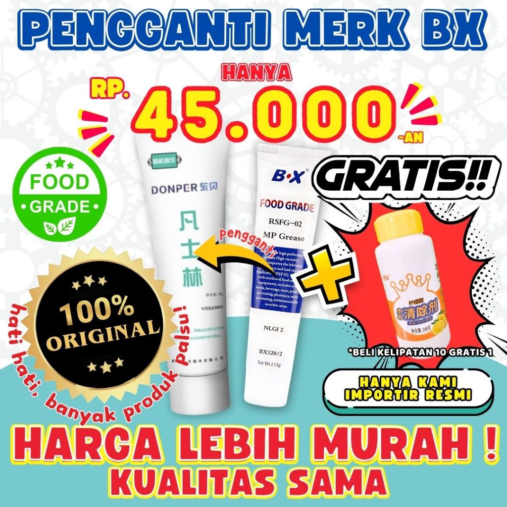 Jual Pelumas Food Grade Grease BX-120/2 Grosir | Lubricant Vaseline ...