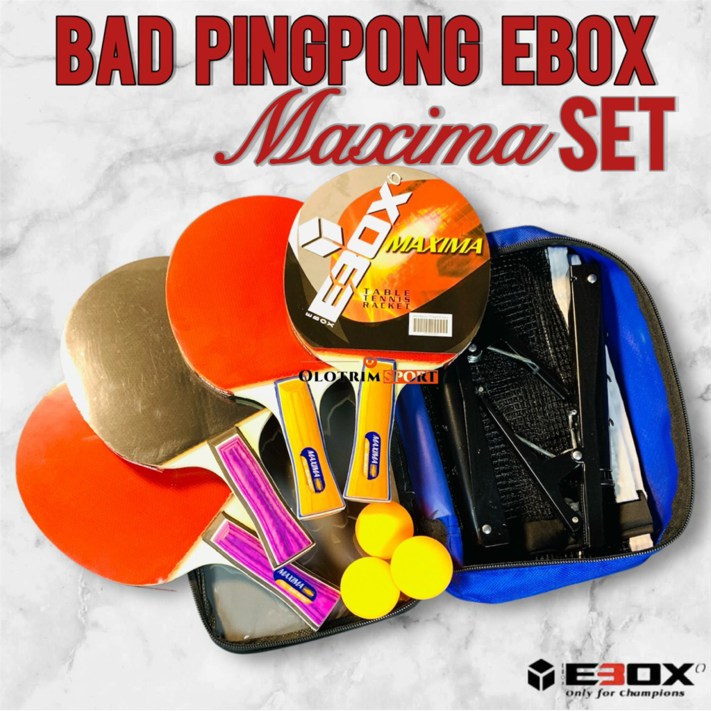 Jual BAD PINGPONG EBOX MAXIMA SET Bet Tenis Meja Tiang + Net Ping Pong ...