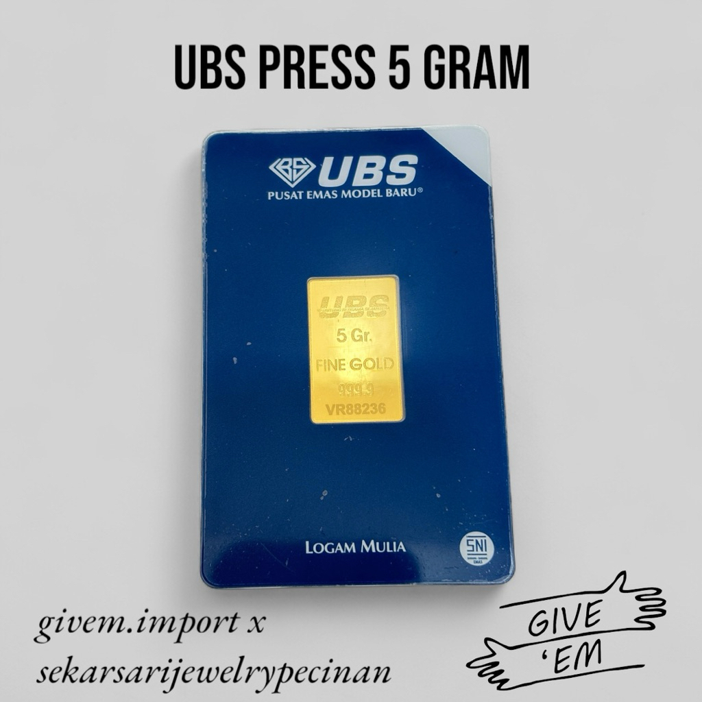Jual 5 GRAM LM LOGAM MULIA EMAS UBS PRESS TERBARU QR CODE BARCODE ...