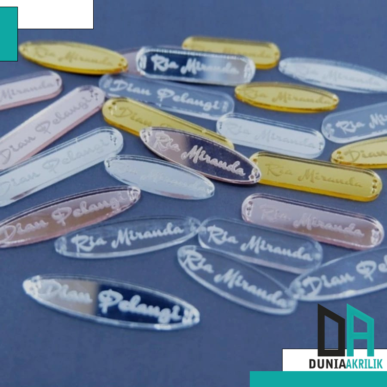 Jual LABEL HIJAB ACRYLIC / LABEL BRAND CUSTOM (MINIMAL 5 PCS) | Shopee ...