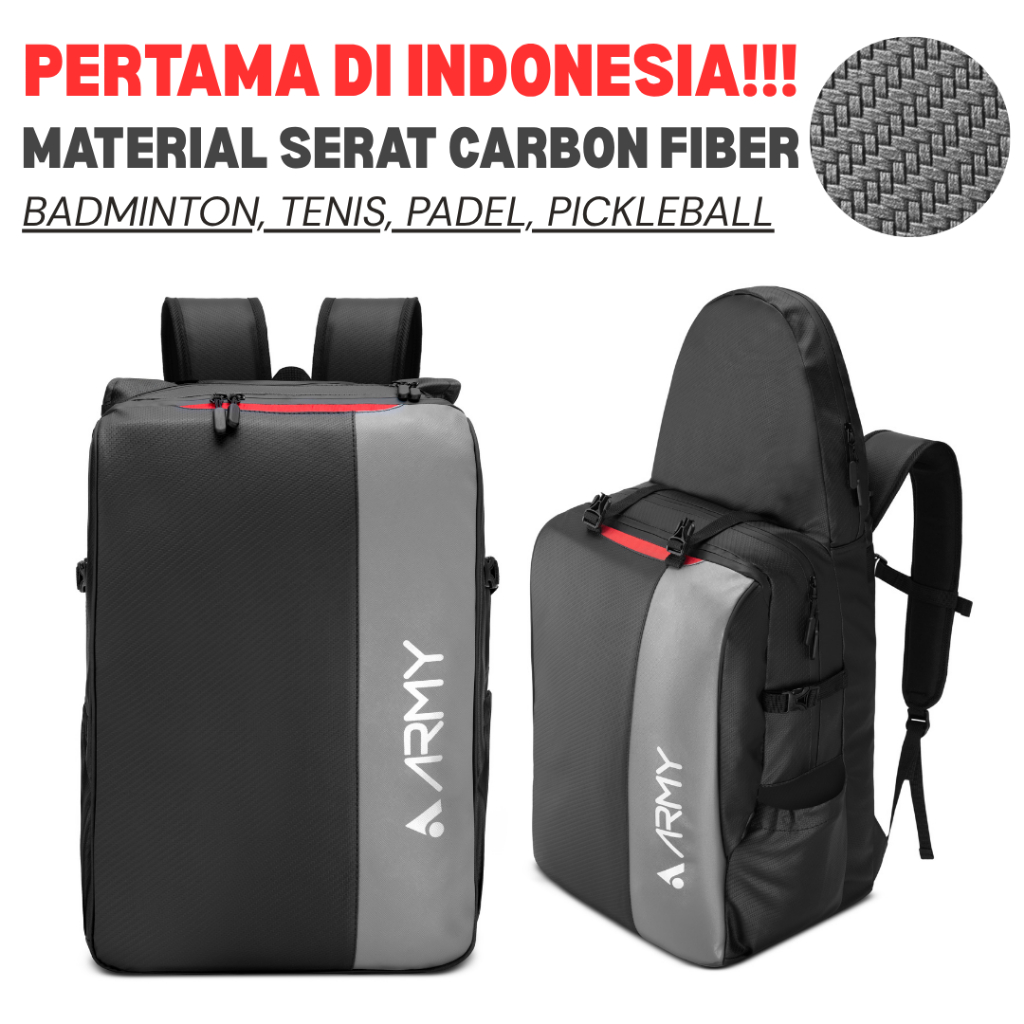 Jual ARMY SP5 Tas CARBON FIBER WATERPROOF SportPro Series Badminton ...