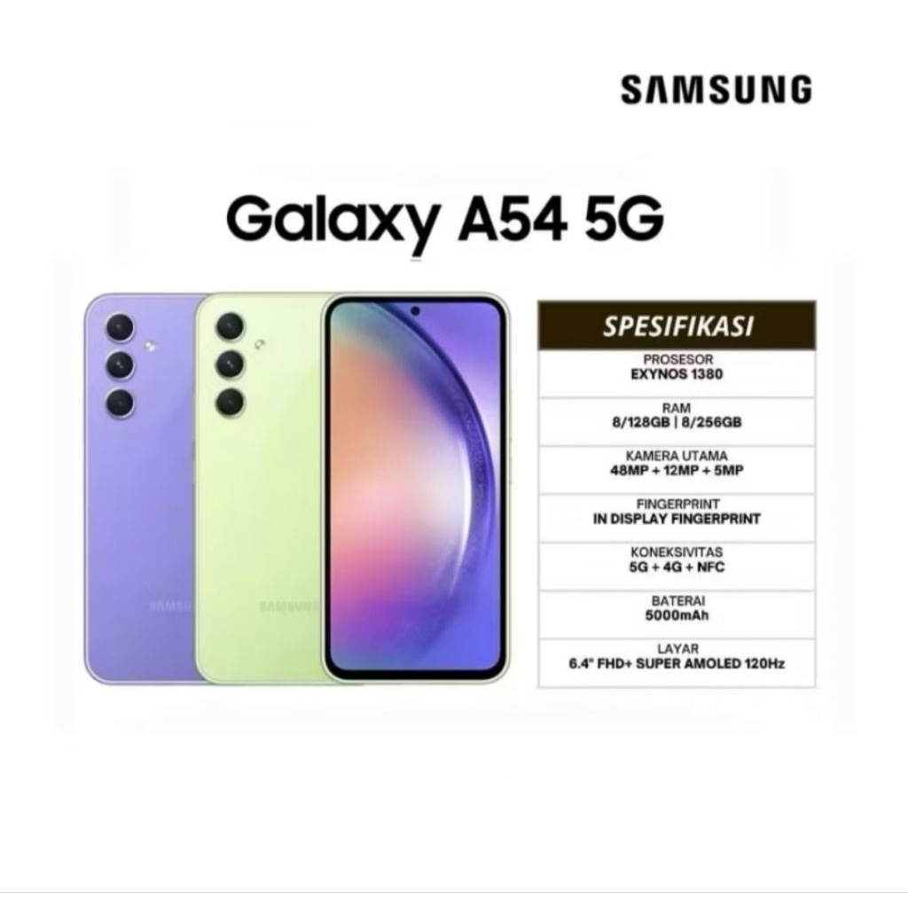 Jual Samsung Galaxy A54 5G 8/256 Baru Segel 100% Original Garansi Resmi ...
