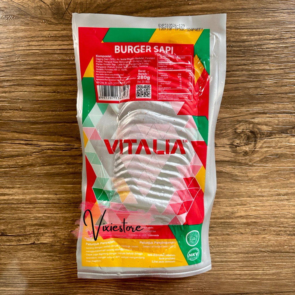 Jual Vitalia Beef Daging Burger Sapi Isi 20 280gr | Shopee Indonesia