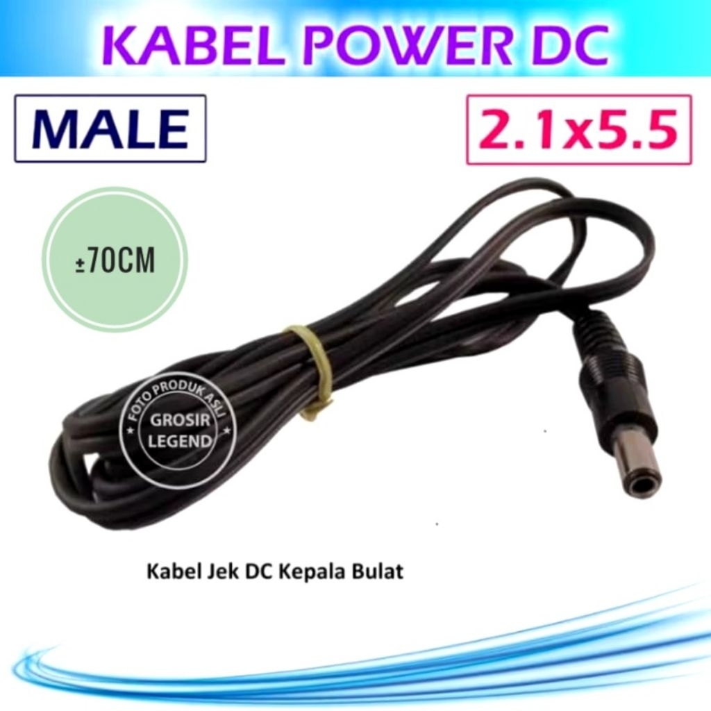 Jual Kabel Buntung Jack DC Male 5.5x2.1mm 12Volt Plus Kabel Led Strip ...
