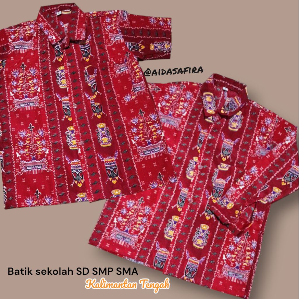 Jual BAJU BATIK SEKOLAH KAL-TENG/BATIK SASIRANGAN SERAGAM SEKOLAH ...