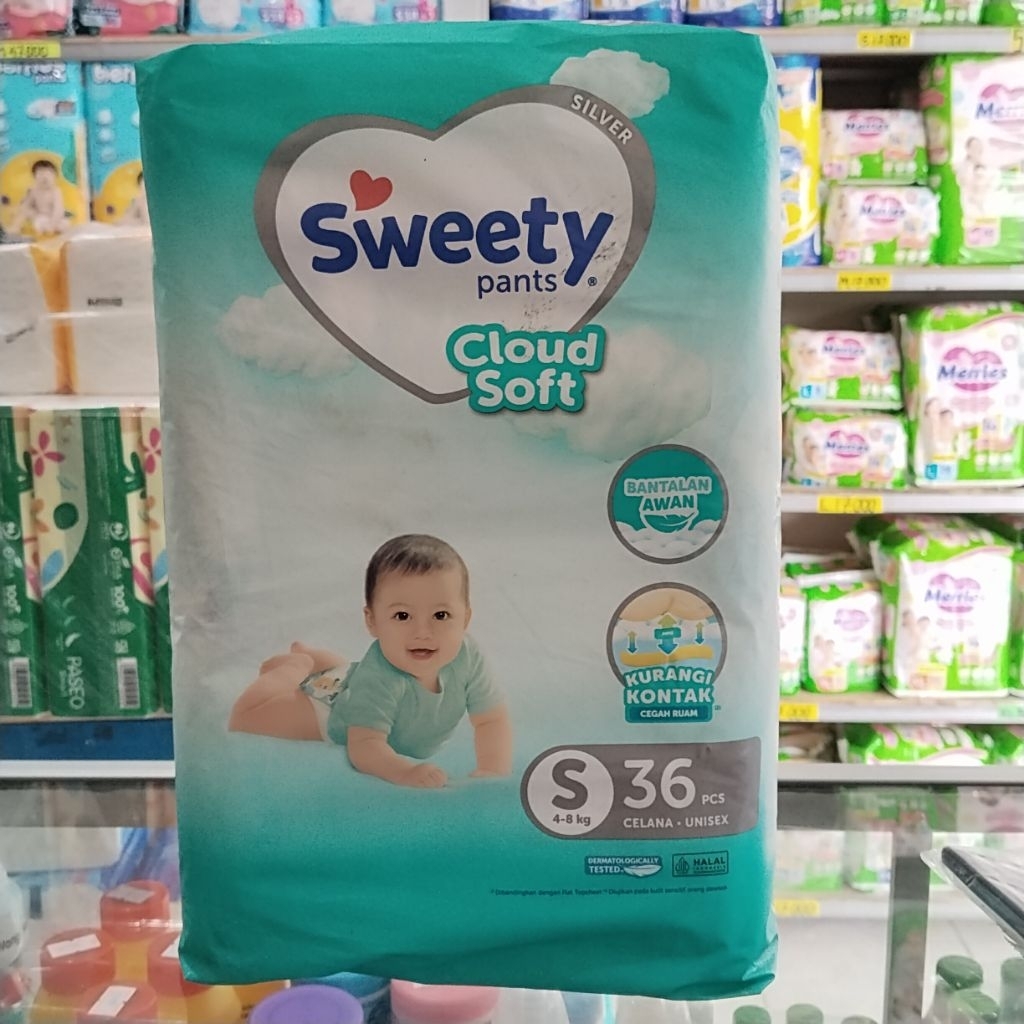 Jual Sweety Pants Silver Cloud soft NB-S 40, M 32, L 28 | Shopee Indonesia