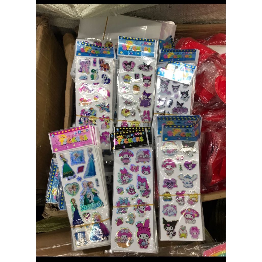Jual 20 PCS STICKER 3D KARAKTER / STIKER ANAK / STIKER MAINAN TEMPEL ...