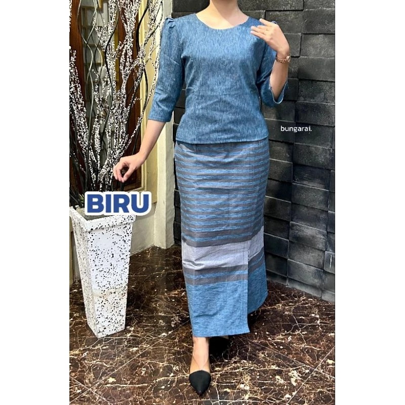 Jual SETELAN TENUN LURIK PREMIUM ATASAN ROK PANJANG BAHAN TEBAL HALUS ...