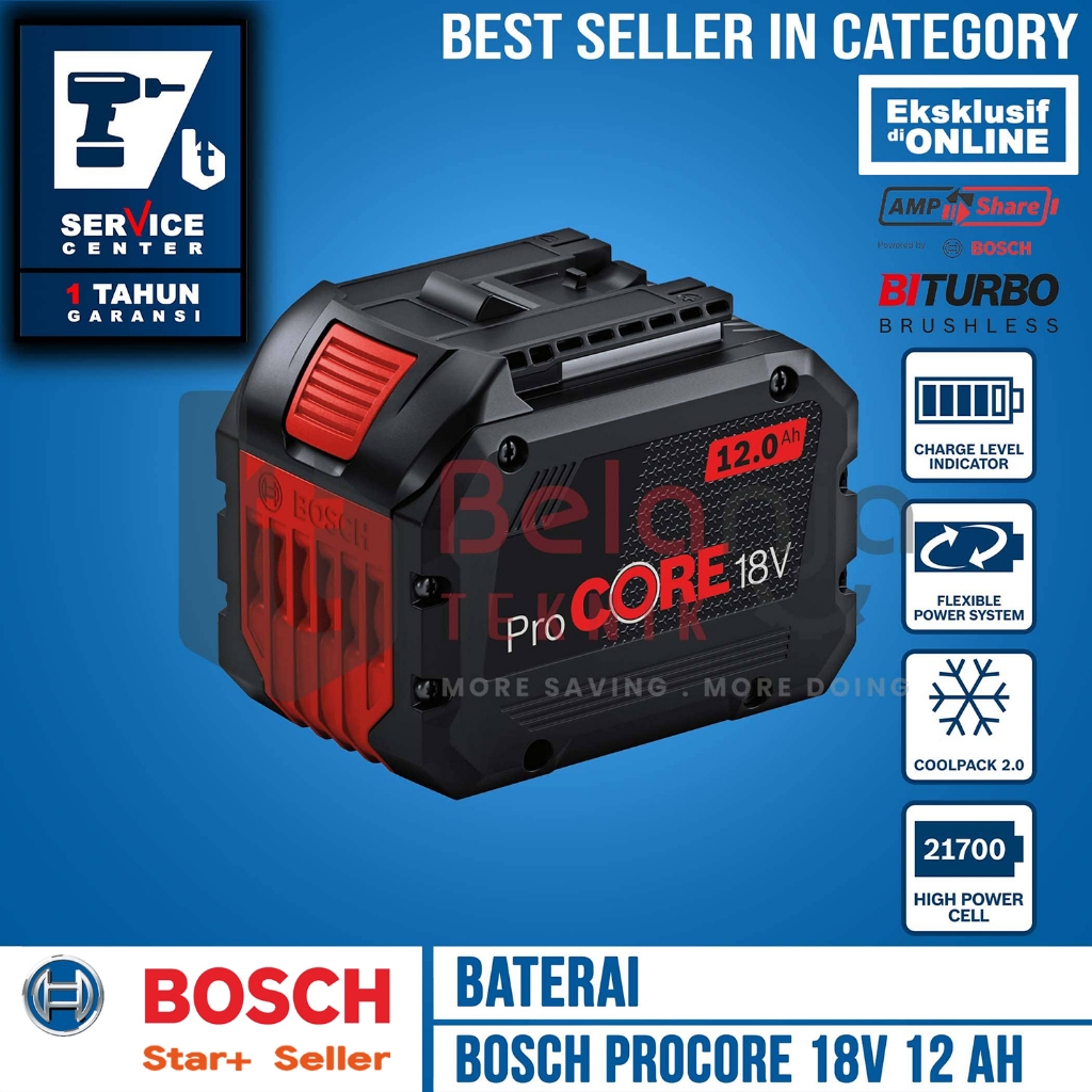 Jual Bosch Battery Cordless ProCORE 18V 12 AH 18 Volt Baterai Lithium ...