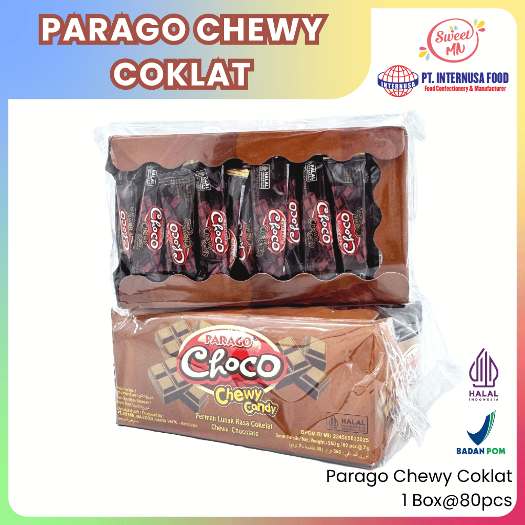 Jual Permen Parago Chewy Coklat Box. 1 Box isi 80pcs | Shopee Indonesia