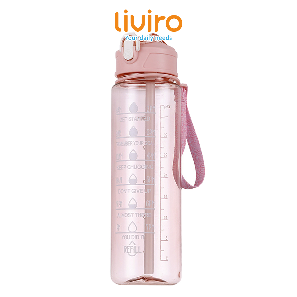 Jual Liviro Botol Air Minum Sepeda Gunung Gym Bottle Olahraga Dewasa Anak Premium 1000ml BPA ...