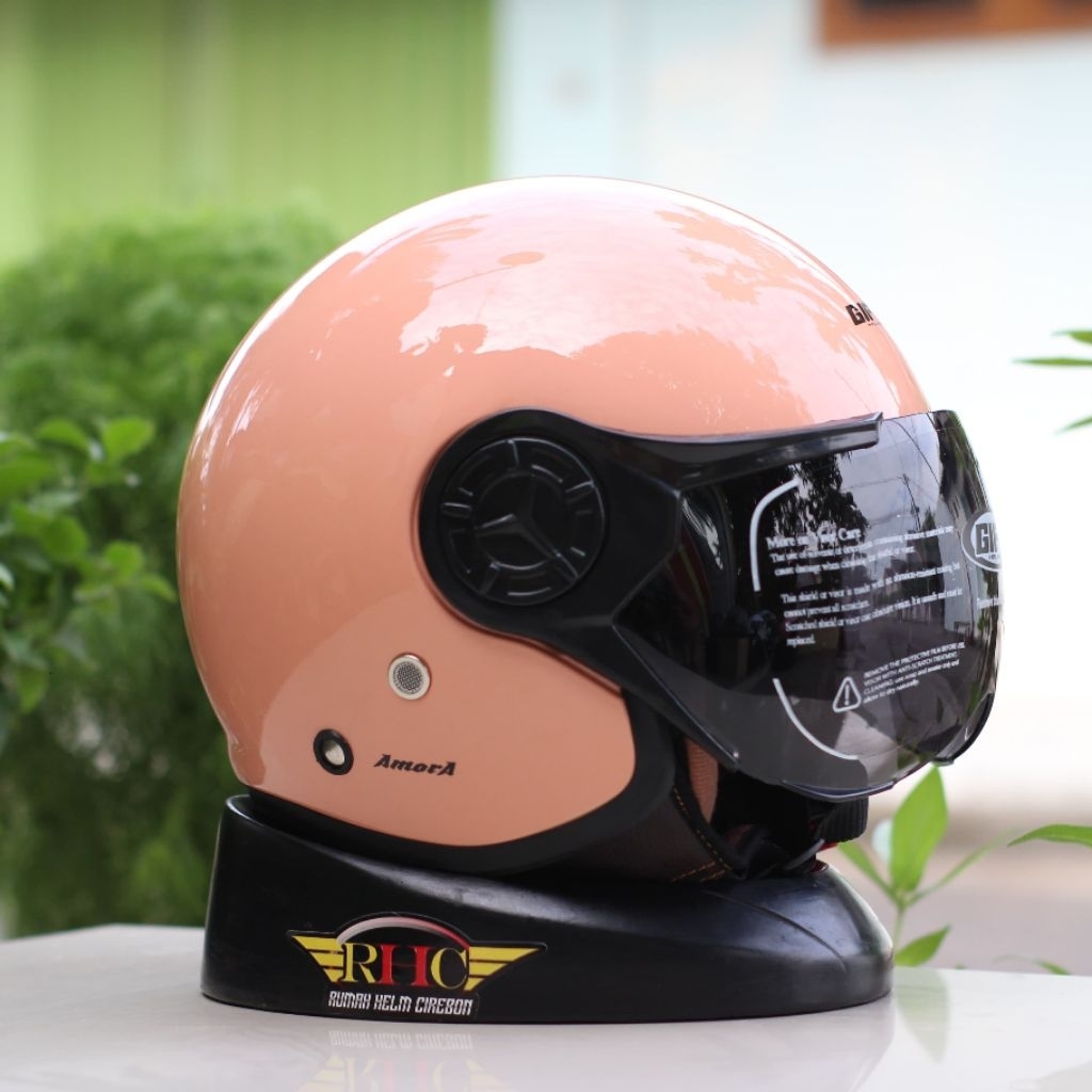 Jual TERBARU HELM GIFT AMORA BOGO RETRO DEWASA SNI | Shopee Indonesia