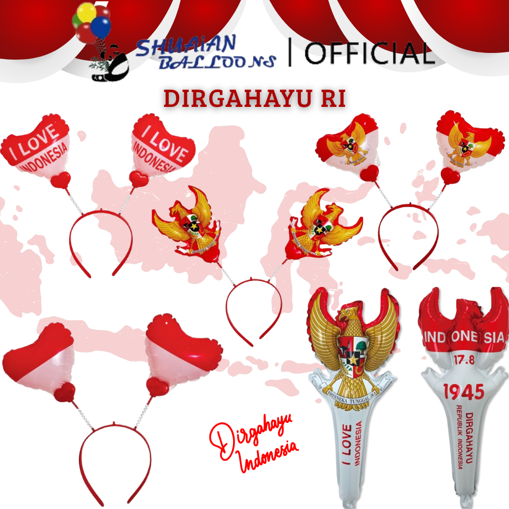 Jual SHUAIAN Balon Foil Bando Pentungan Love Bulat Stick Panjang I love ...