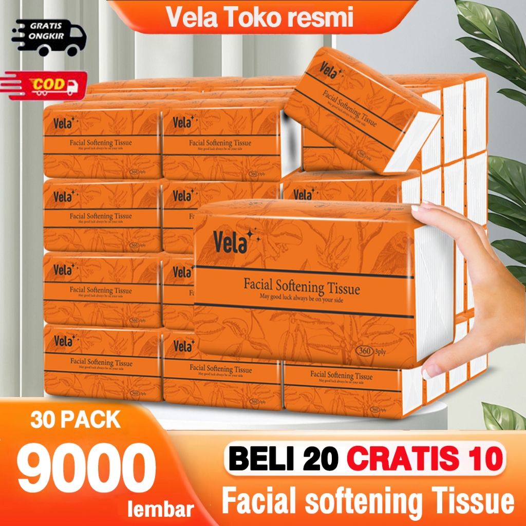 Jual ️BELI 20 GRATIS 10 ️3 PLY, 300SHEETS Vela TissueVela Tisu ...
