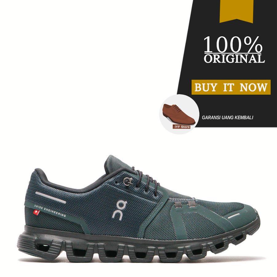 Jual Sepatu Pria Original Sneakers On Cloud 6 - Evergreen | Black Style ...