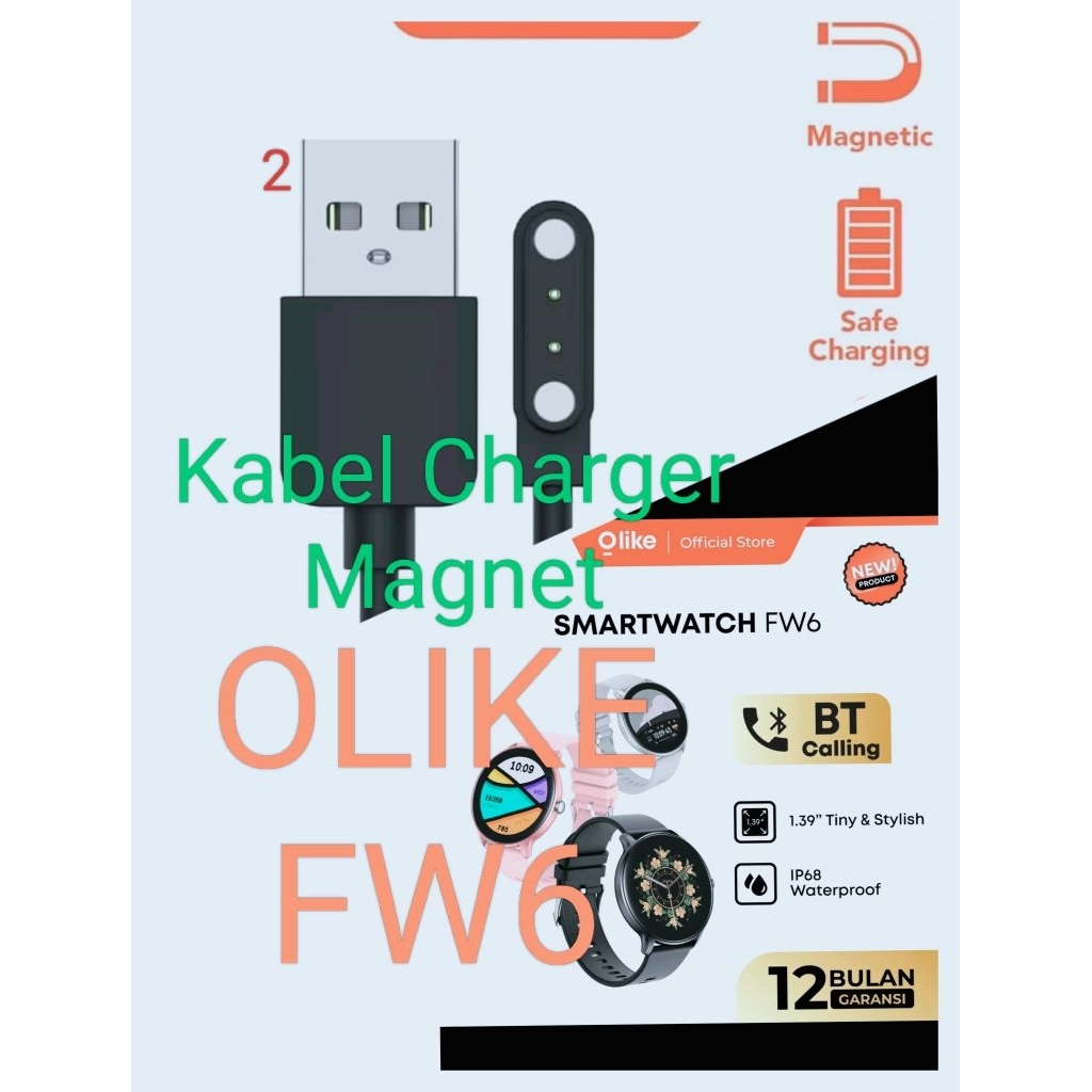 Jual Olike FW6 Smart Watch Kabel Charger Olike FW1 FW2 FW3 FW5 FW6 ...