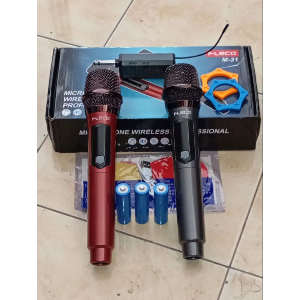 Jual Mic Wireless Baterai Mic Bisa Di Cas Isi 2 | Shopee Indonesia