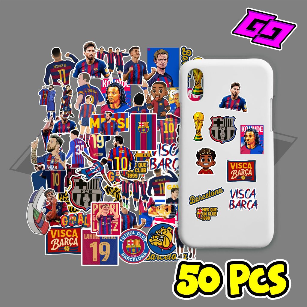 Jual STIKER PACK BARCELONA STIKER TUMBLER STIKER PACK ISI 50PCS STIKER ...