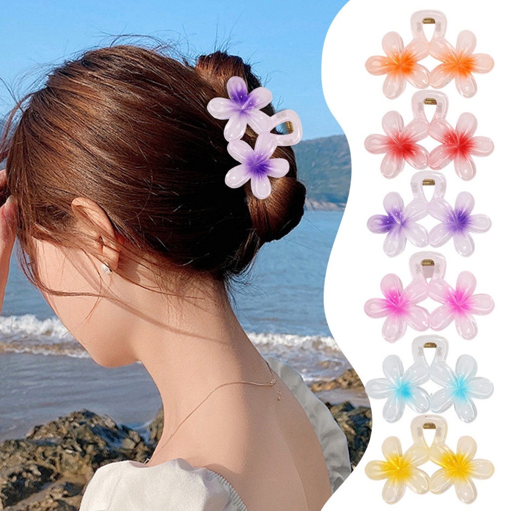 Jual SC JP2097 Jepit Rambut Model 2 Bunga Kamboja Flowers Jedai Akrilik ...