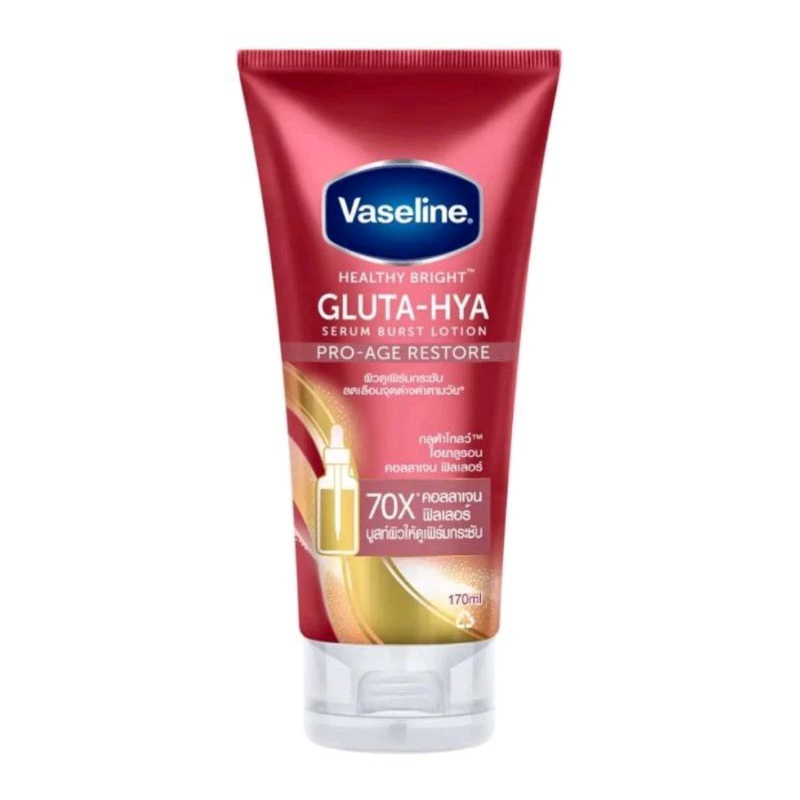 Jual VASELINE GLUTA HYA PRO AGE RESTORE 200 ML RED | Shopee Indonesia