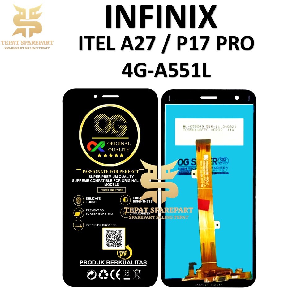 Jual LCD TOUCHSCREEN ITEL A27 / P17 PRO 4G-A551L ORIGINAL 100% COMPLETE ...