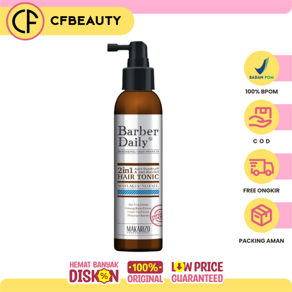 Jual MAKARIZO PROFESSIONAL Barber Daily 2in1 Hair Tonic 140mL ...